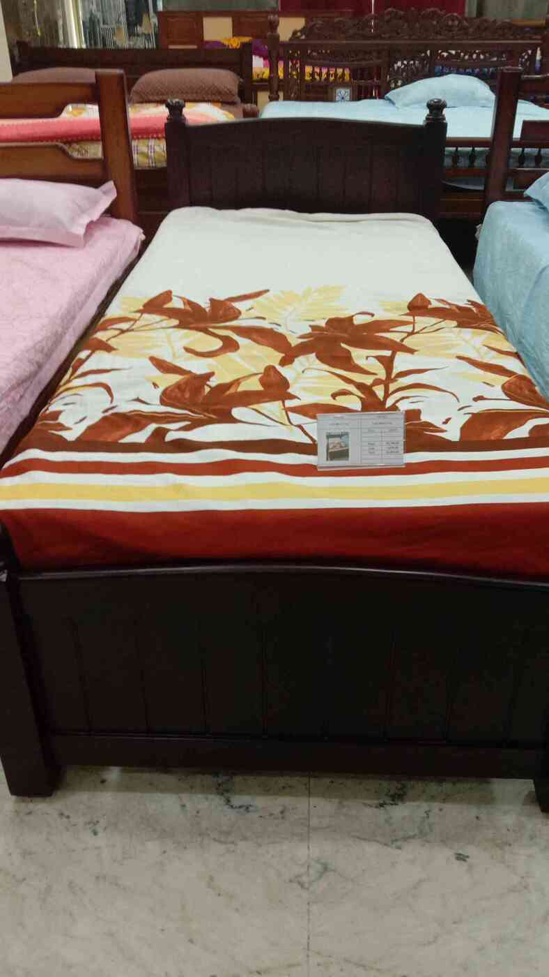 SAF-BD-07 Cot|78X36|New Walnut||Cot/Bed Set