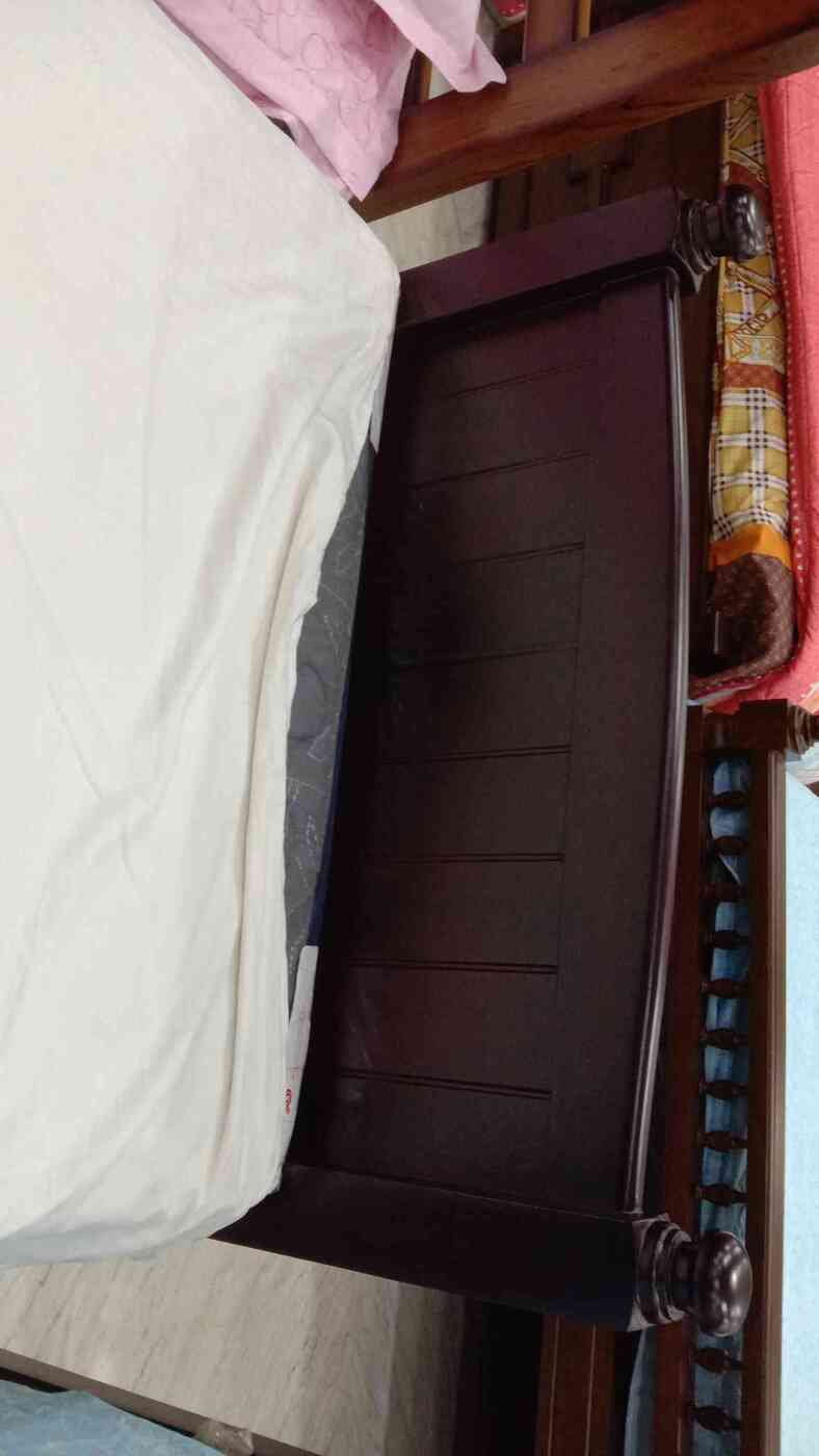 SAF-BD-07 Cot|78X36|New Walnut||Cot/Bed Set