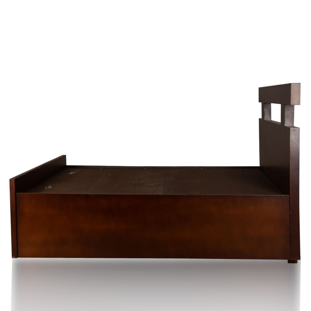 AKS BLUEBERRY Hydraulic Storage Cot |78X60|Walnut||Cot/Bed Set