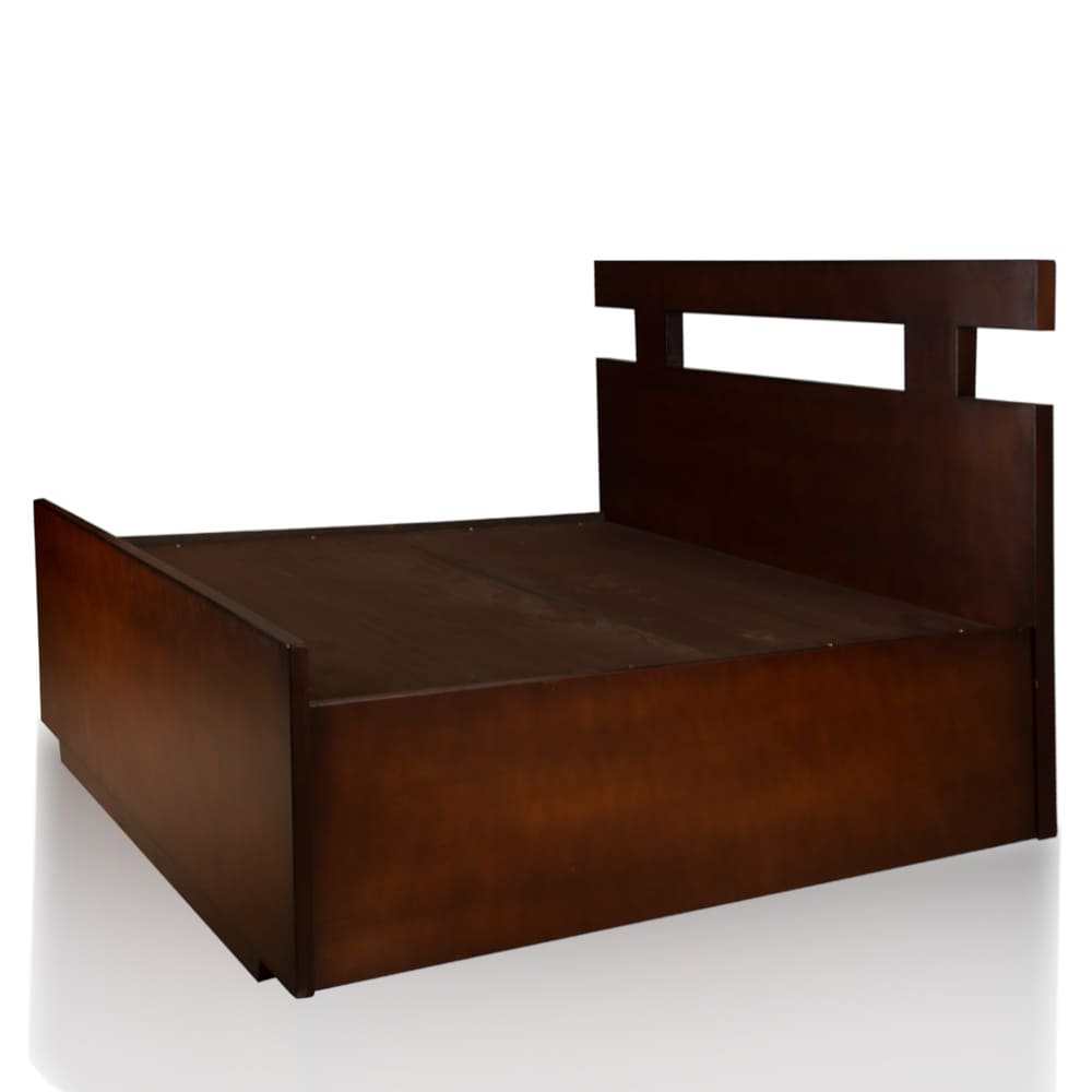 AKS BLUEBERRY Hydraulic Storage Cot |78X60|Walnut||Cot/Bed Set