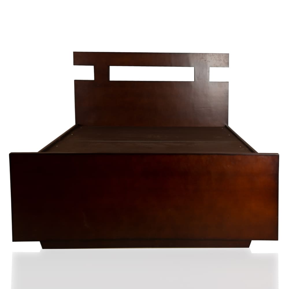 AKS BLUEBERRY Hydraulic Storage Cot |78X60|Walnut||Cot/Bed Set