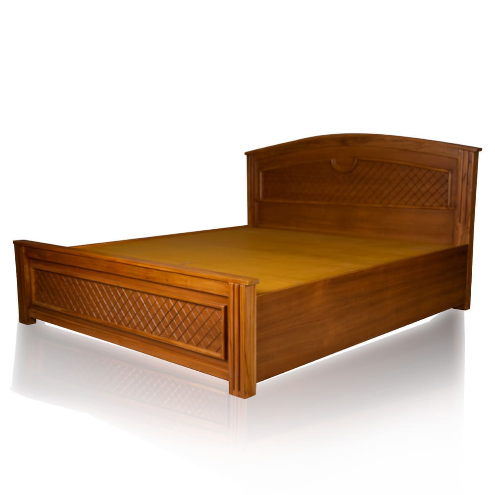 AKS MAGIC SQUARE Hydraulic Storage Cot|78X60|Natural||Cot/Bed Set