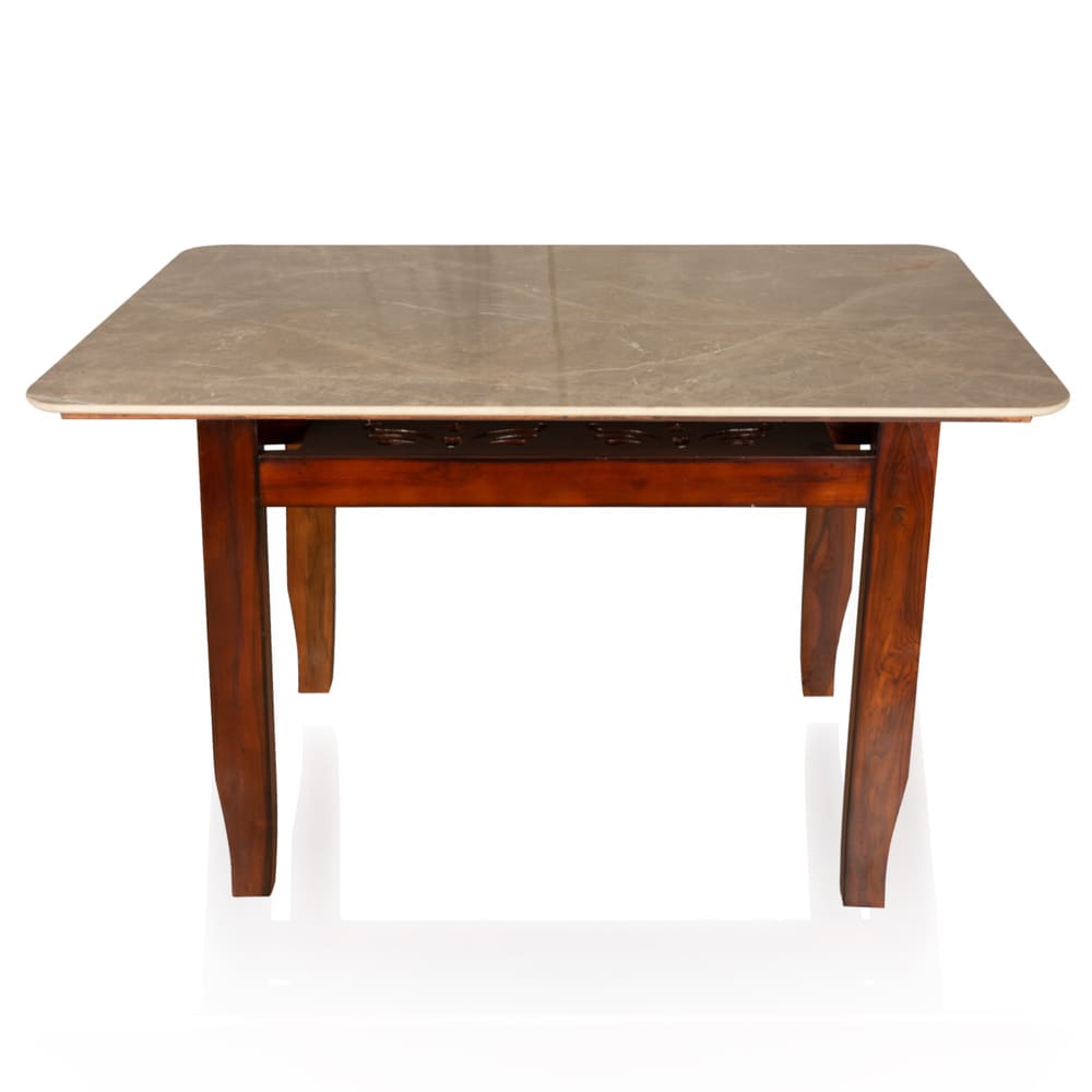 JNW DT Heart Jali Dining Table Marble Top|66X36|Walnut||Dining Table
