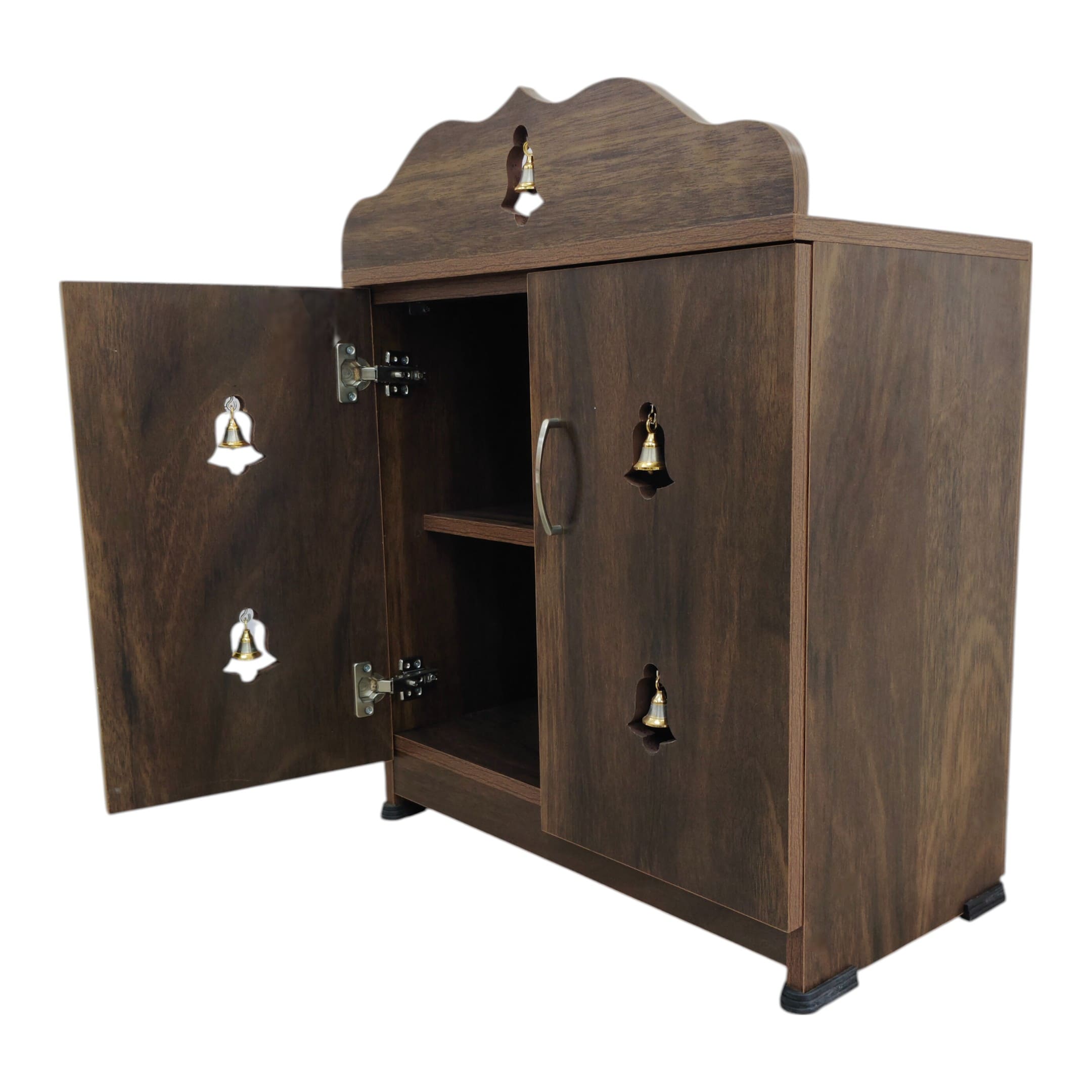 GURU PS-01 Pooja Stand|24X24|Walnut||Pooja Unit