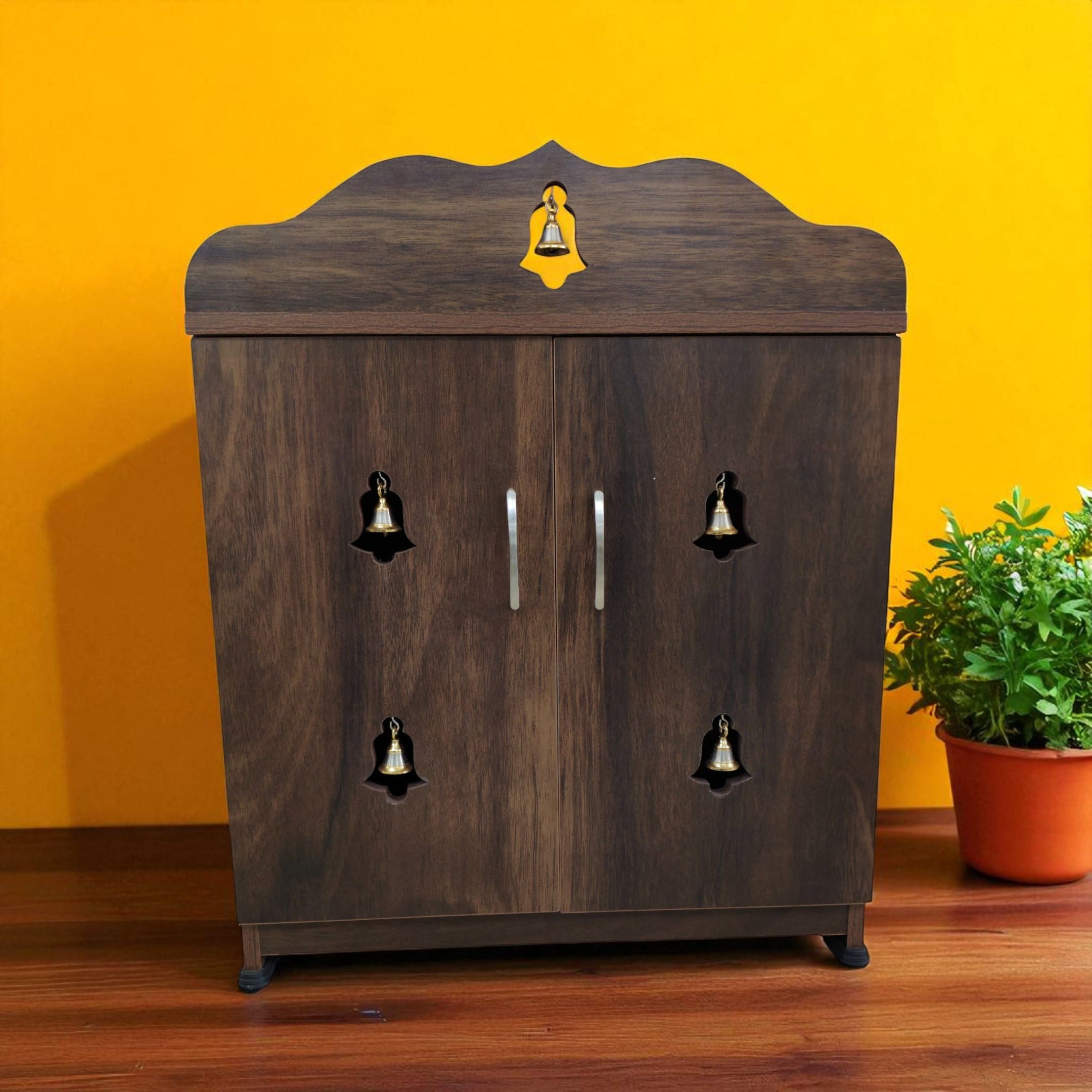 GURU PS-01 Pooja Stand|24X24|Walnut||Pooja Unit