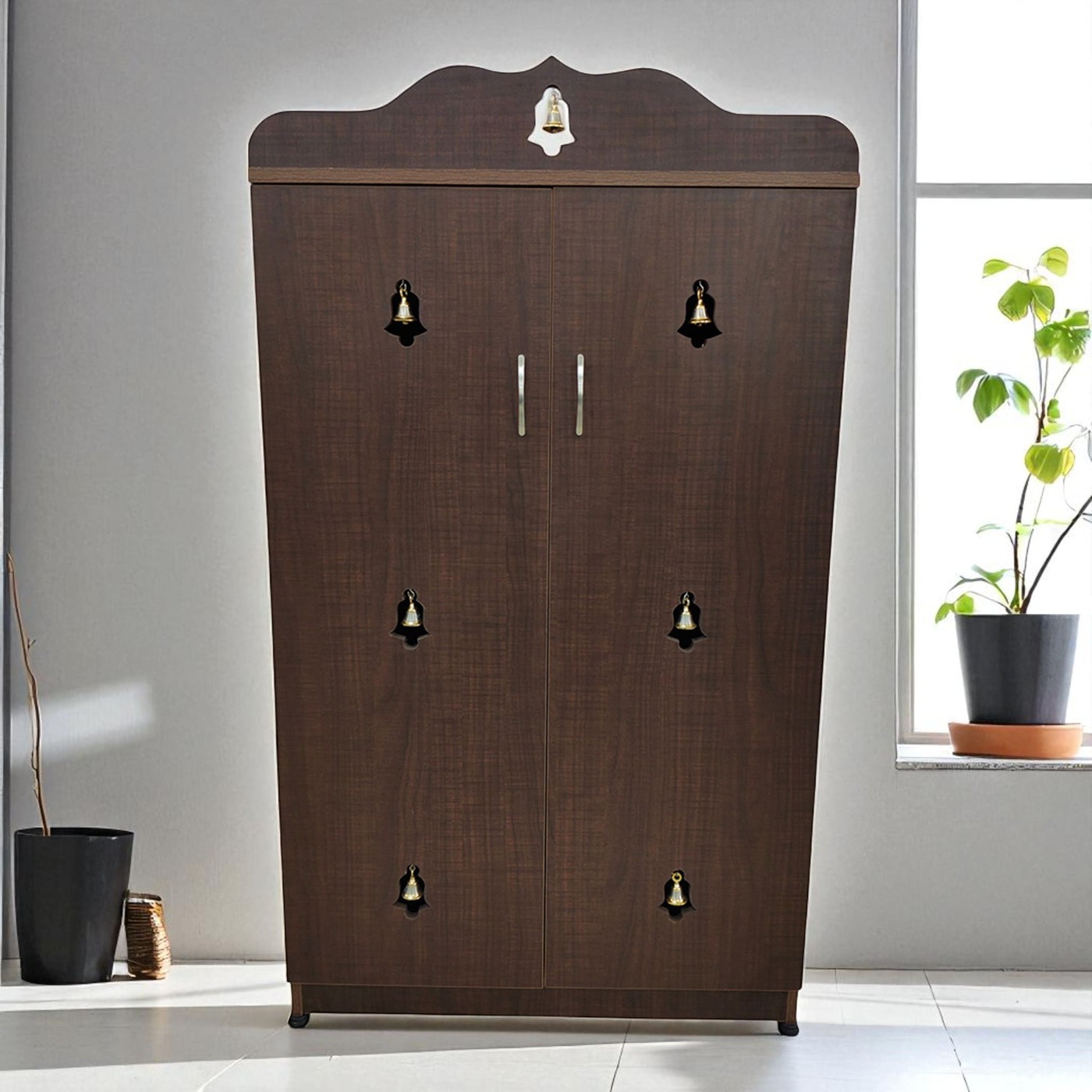 GURU PS-05 Pooja Stand|48X30X15|Walnut||Pooja Unit