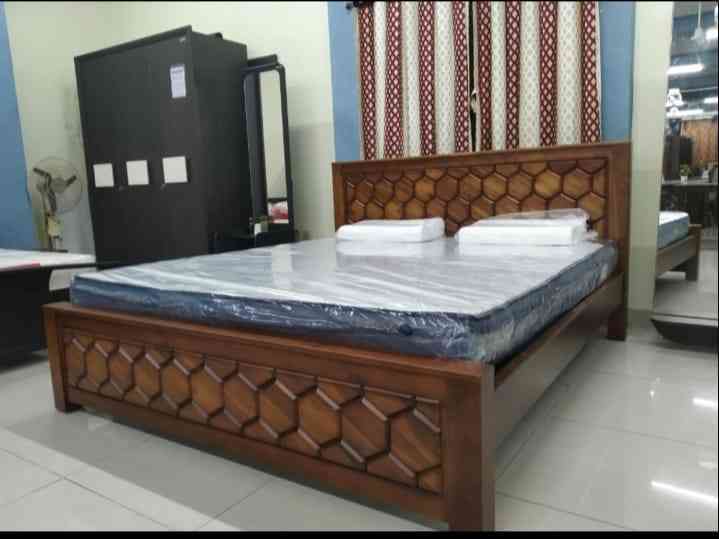 AKS Honey Comb Cot|78X60|Walnut||Cot/Bed Set