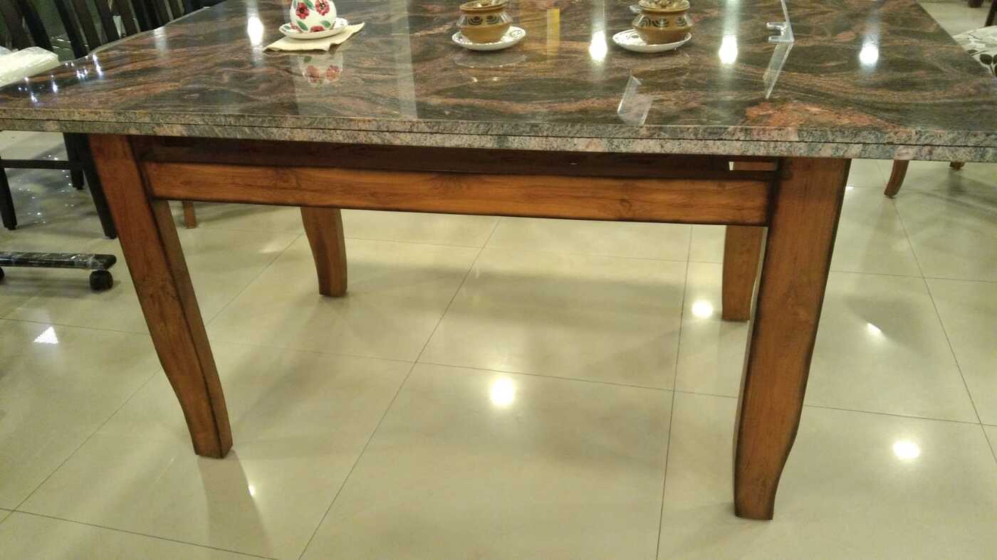 JNW DT Heart Jali Dining Table Marble Top|48X36|Natural||Dining Table