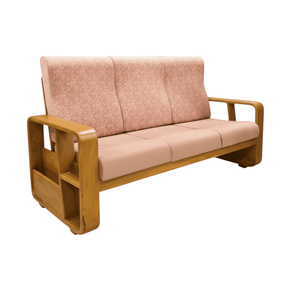 JNW Pocket Sofa Set|3 Seater|Natural|Dx Premium|Wooden Sofa Set