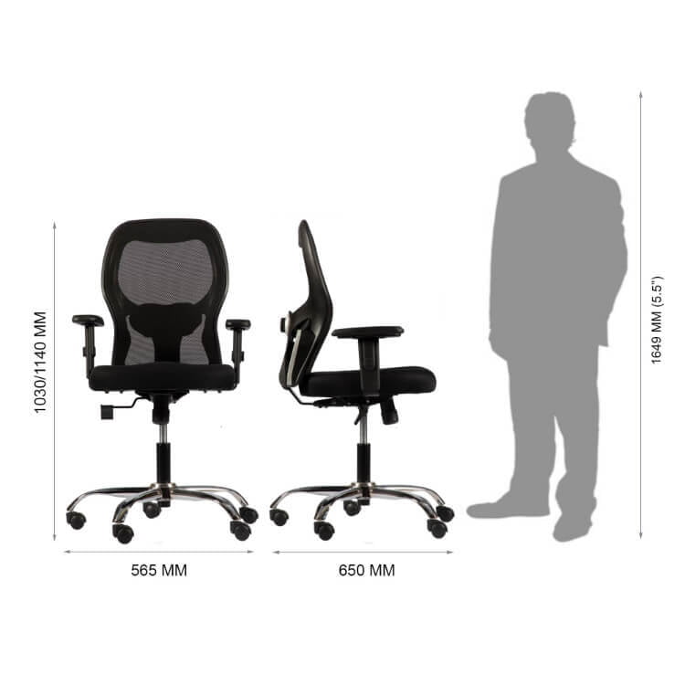 Marvel Mesh Medium Back W/Adjustable Armrest Chair - Office Chair | JFA.IN
