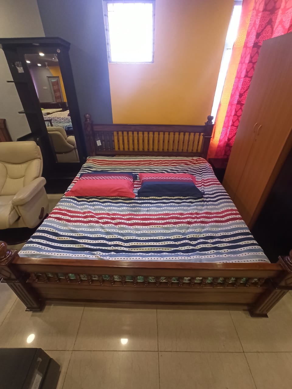 BD-18 Solid Teak wood cot Sliding Door - Wooden Bed | JFA.IN